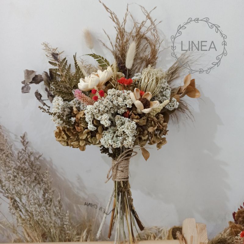 Jual Linea Buket Bunga Kering Wedding Pre Wedding | Shopee Indonesia