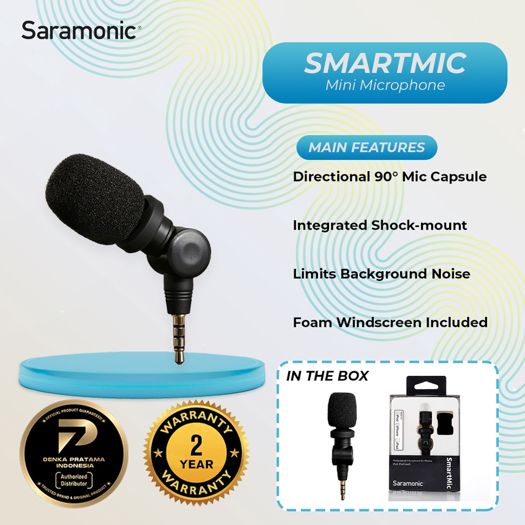 Jual Saramonic Microphone SmartMic for iOS & Android | Shopee Indonesia
