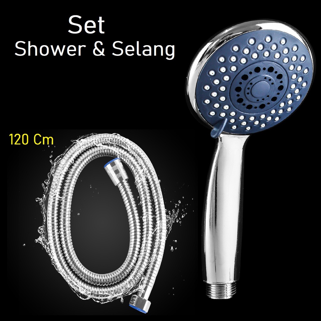 Jual Homeneeds Shower Set Selang 120 Cm / Selang 150 Cm Hand Shower ...
