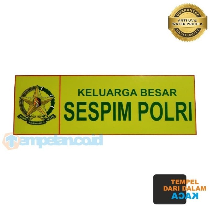 Jual STIKER KELUARGA BESAR SESPIM POLRI (TEMPEL DALAM KACA) | Shopee ...