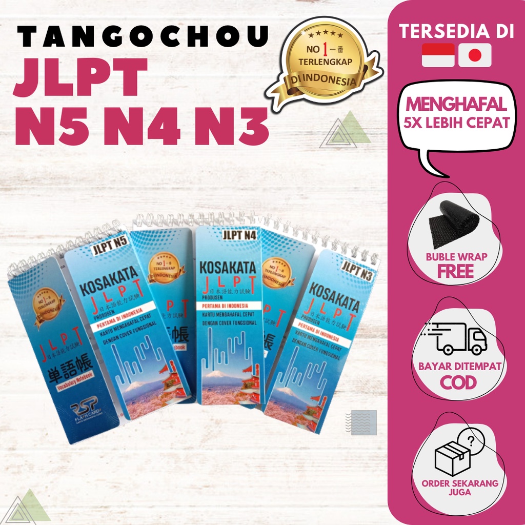 Jual BUKU SAKU N5 N4 N3 N2 N1 KOSAKATA BAHASA JEPANG HAFALAN JLPT UJIAN BAHASA JEPANG SHOKYU ...