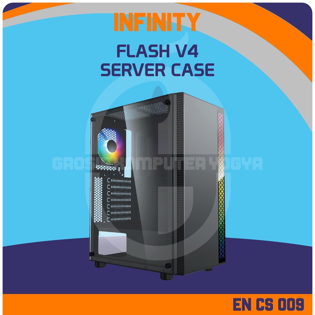 Jual Infinity Flash V4 Tempered Glass ATX Mid Tower Gaming Case Casing ...