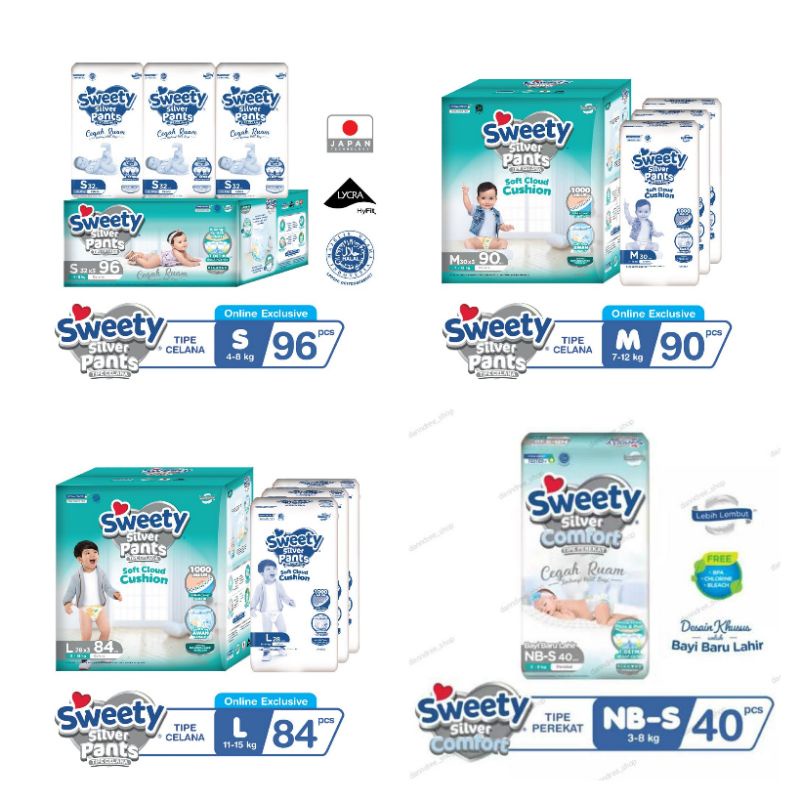 Jual Sweety Silver Comfort NBS-40 Tipe Perekat | Sweetty Silver Panst celana S32 M30 L28 XL26 ...