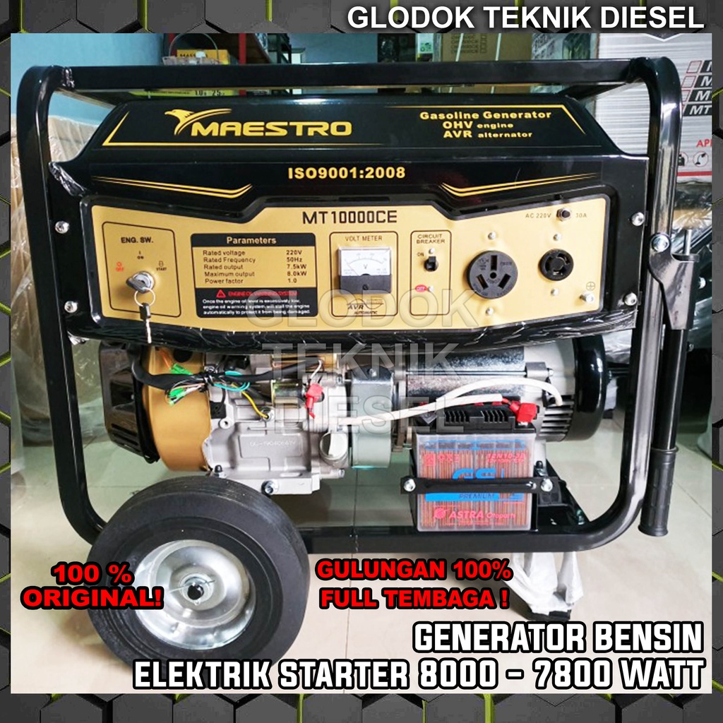 Jual Maestro Genset Bensin 8000 7800 Watt Gasoline Generator 10 Kva ...
