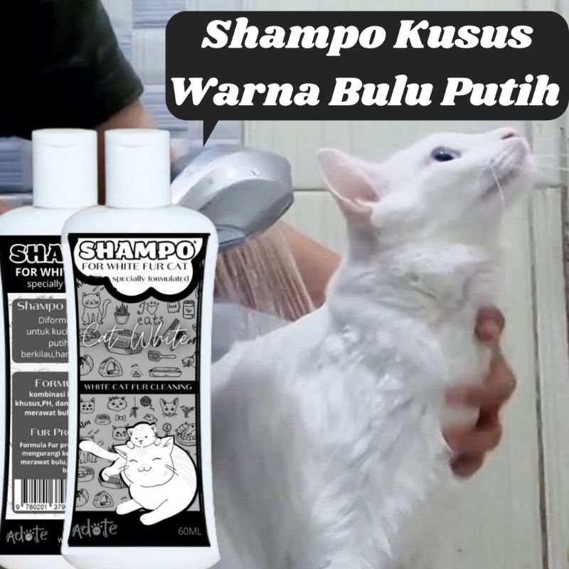 Jual CAT WHITE Sampo kucing Kusus Warna Bulu Putih NDARUFRAM | Shopee ...