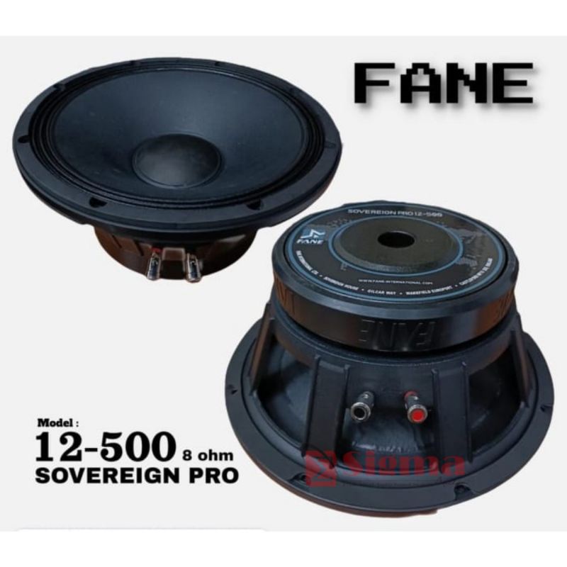 Jual Speaker 12 Inch Fane 12-500 Sovereign Pro Coil 3 Inch | Shopee ...