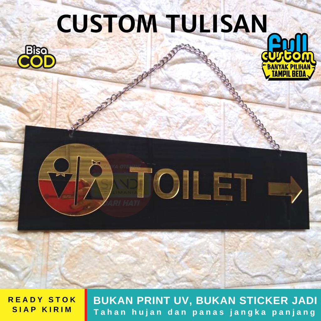 Jual Papan Custom Tulisan Signage Board Acrylic Papan Gantung Label ...