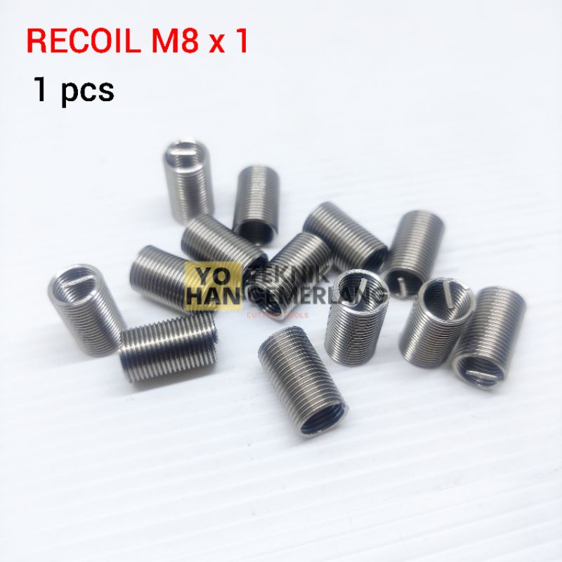 Jual Recoil M8 x 1 3D Alat Perbaikan Drat Halus Baut 12 Slek Aus Dol Verbos Helicoil M8 x 1.0 ...
