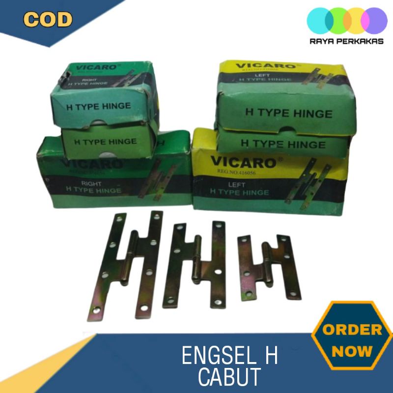 Jual Engsel Plat H Engsel Cabut 3 , 4 , 5 Inchi Vicaro | Shopee Indonesia