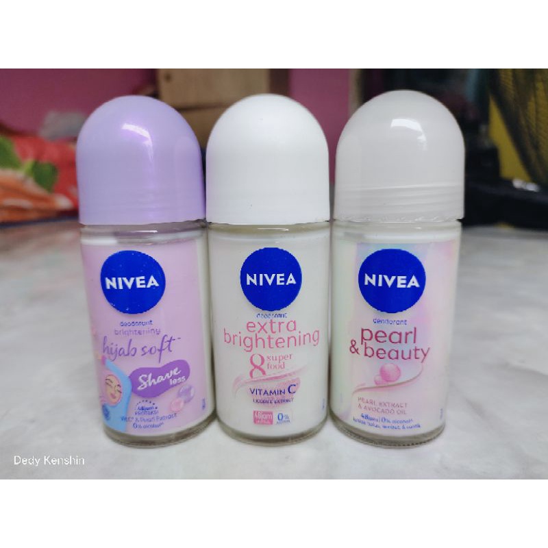Jual nivea deodorant roll on extra brightening, pearl & beauty, hijab ...