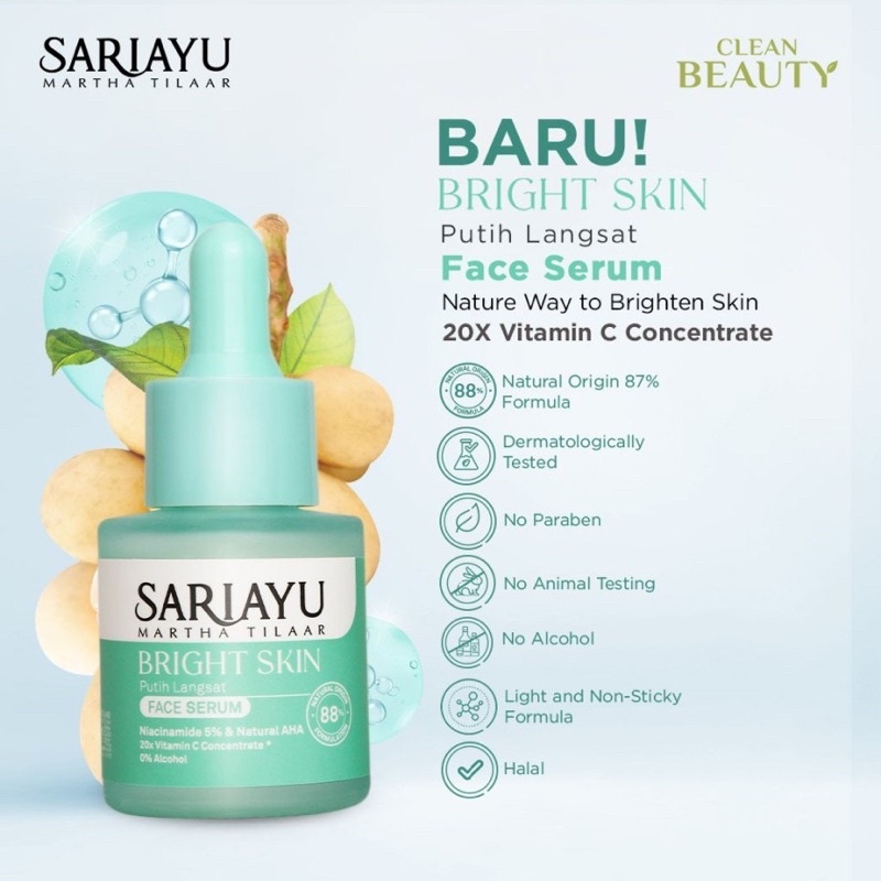 Jual SARIAYU BRIGHT SKIN PUTIH LANGSAT FACE SERUM 20ML | Shopee Indonesia