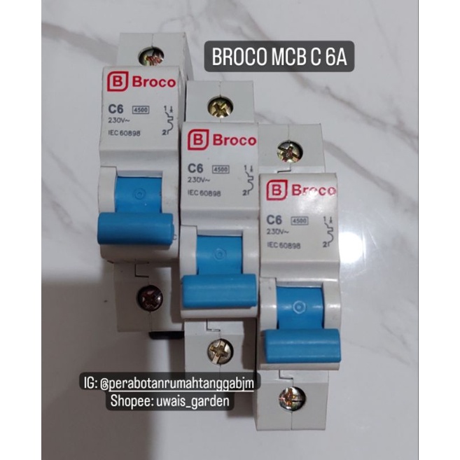 Jual Broco Box MCB 1 Group Outbow Tempel 17101 Box MCB 1P / MCB BROCO 6A-1PHASE/ BROCO MCB 6A 1P ...