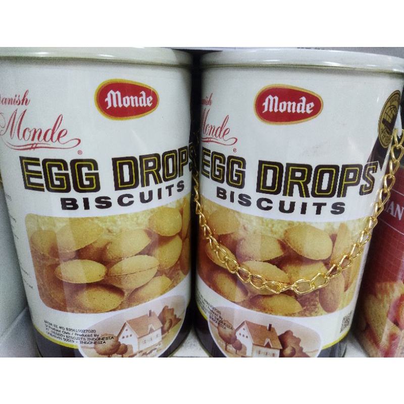Jual MONDE EGG DROP 750 GRAM KALENG BESAR / BISKUIT MONDE EGG DROP ...
