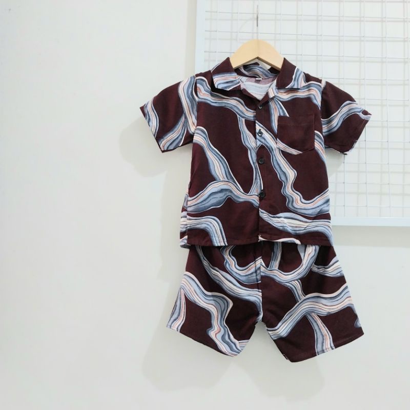 Jual one set rayon setelan fashion piyama baju tidur outfit anak laki ...