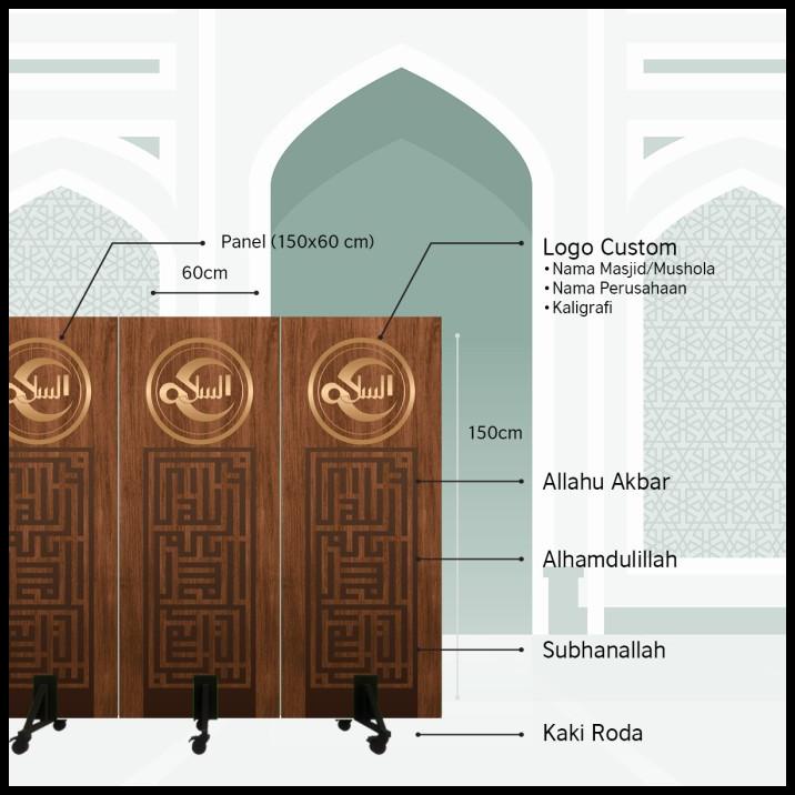 Jual Promo Partisi Custom Logo Masjid, Mushola Atau Kantor -Panel ...