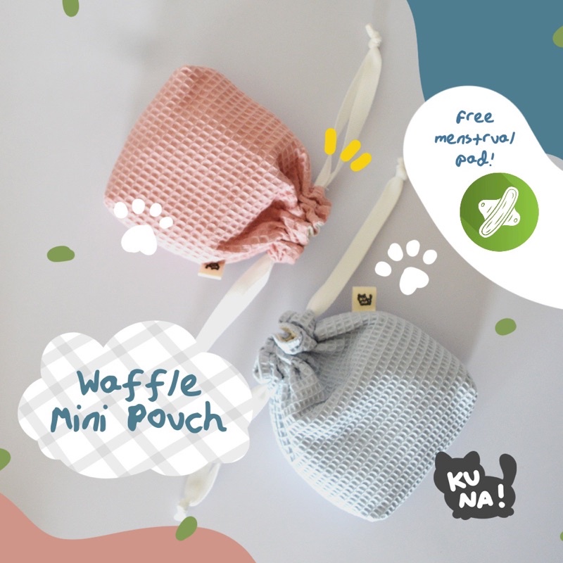 Jual Waffle Mini Pouch (Tali Serut) | Shopee Indonesia