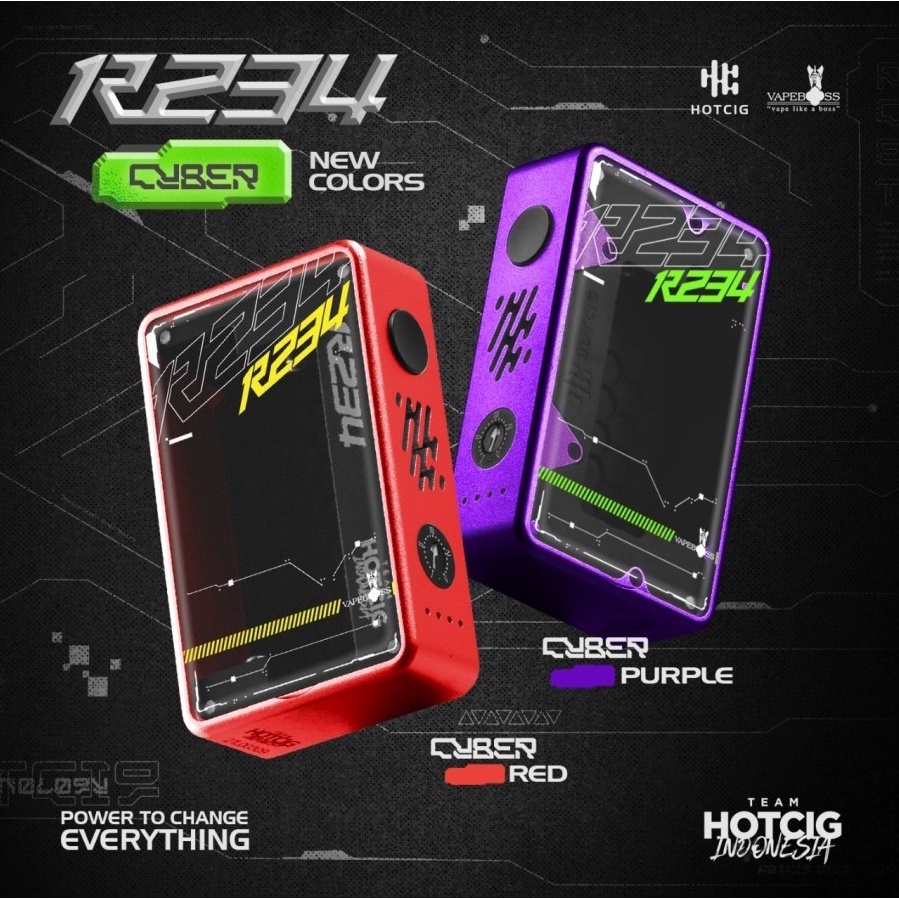 Jual Hotcig R234 Cyber Edition Box Mod by Hotcig x Vape Boss | Shopee ...