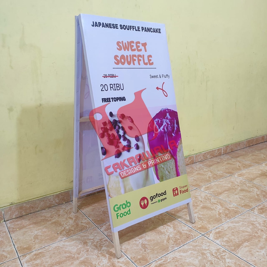Jual STAND BANNER KAYU UKURAN 50 X 110 - STAND BANNER RANGKA KAYU ...