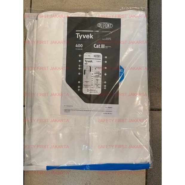 Jual Baju Coverall Putih Industri Tissue Cat Tyvek Dupont ORIGINAL - L ...