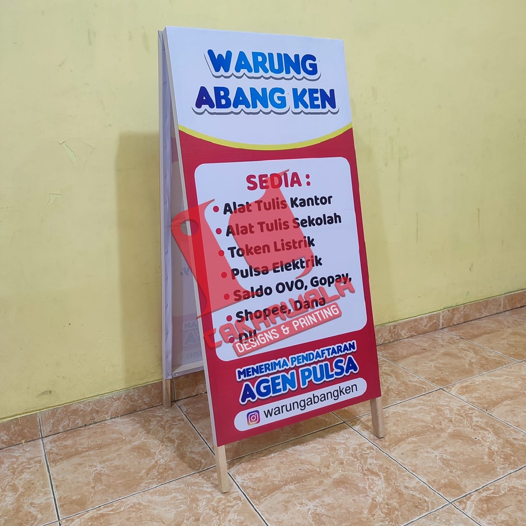 Jual STAND BANNER KAYU UKURAN 50 X 110 - A BANNER KAYU - STAND BANNER A ...