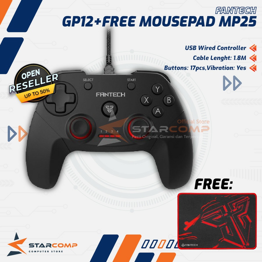 Jual Fantech GP12 / GP-12 REVOLVER Gaming Controller Gamepad Joystick ...