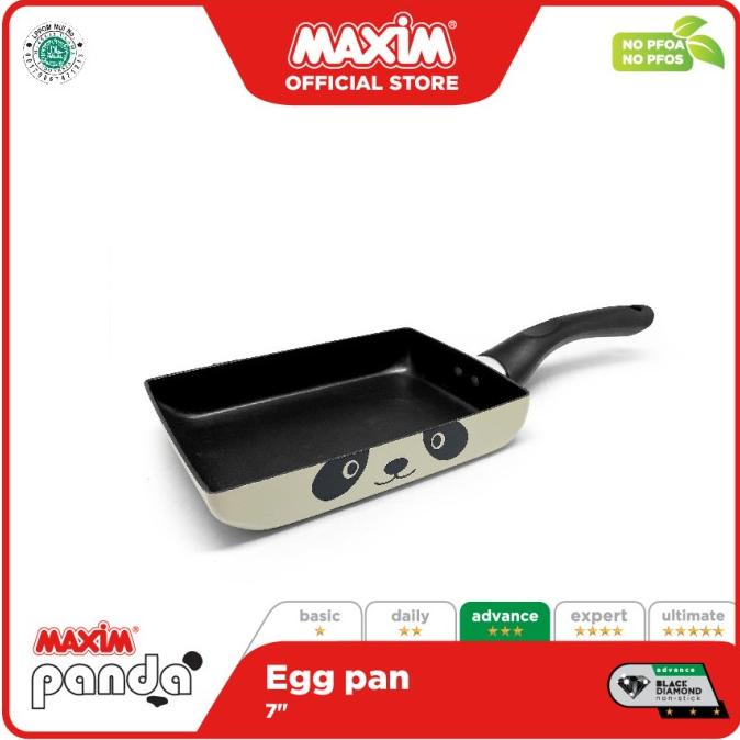 Jual Maxim Panda Wajan Teflon Anti Lengket 7 Inch Eggpan Tamagoyaki ...