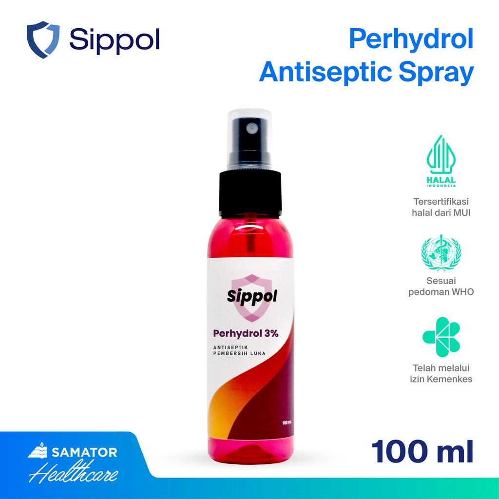 Jual Sippol Perhydrol Antiseptik Pembersih Luka 100ml | Shopee Indonesia