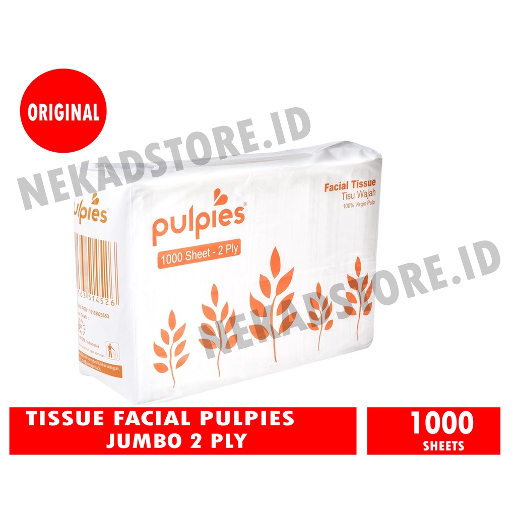 Jual Pulpies Tissue 1000s 2ply - tisu kering jumbo 1000 sheets - tissu ...