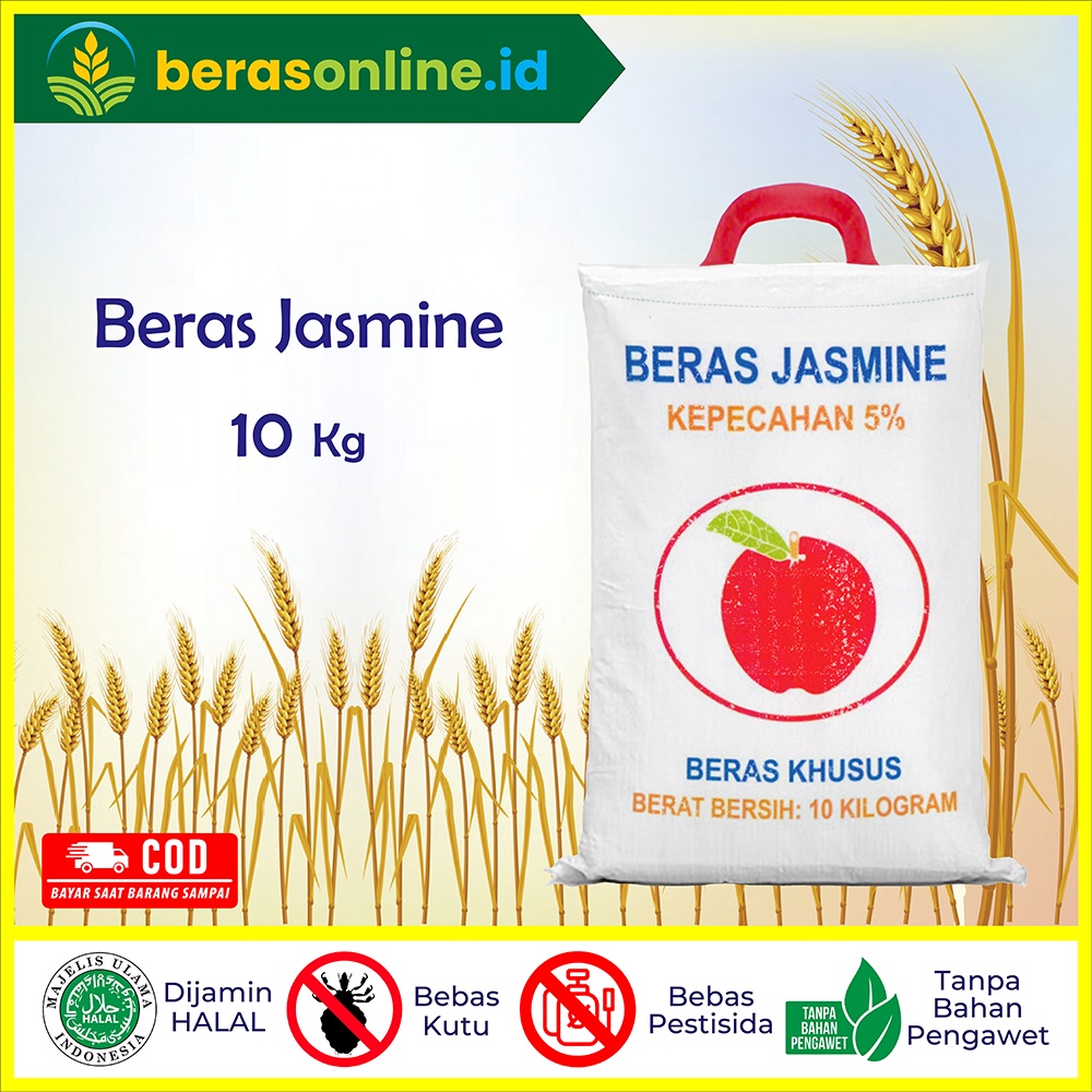 Jual Beras Online - Beras Jasmine 10kg Apel Jasmine Asli Import ...