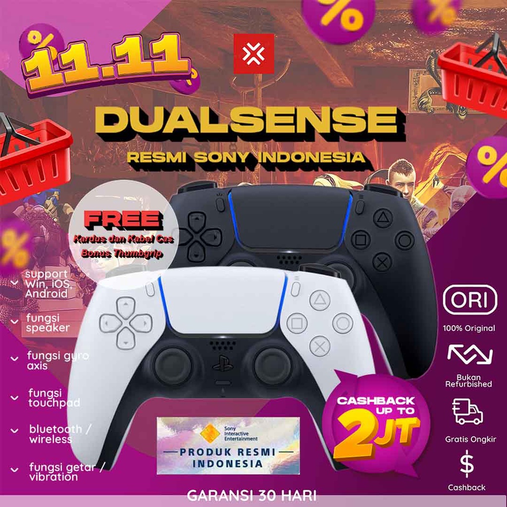 Jual DUALSENSE Stik Stick PS5 Controller Joystick Gamepad ORIGINAL | Shopee Indonesia