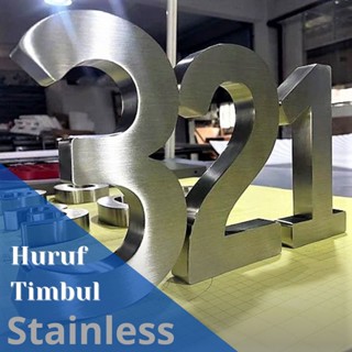Jual Huruf Timbul Stainless/Huruf Timbul LED/Huruf Timbul Dinding/Huruf ...