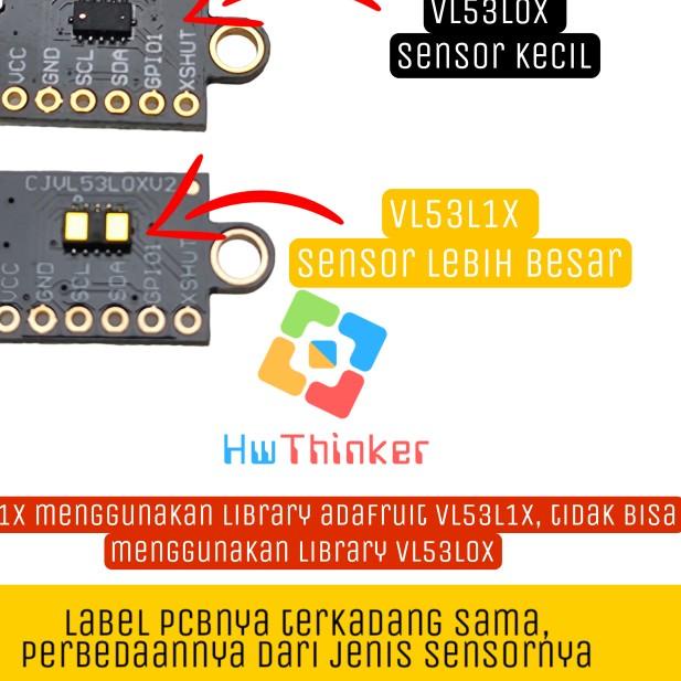 Jual Sensor Jarak 400cm VL53L1X Laser Sonar TOF for Lidar Arduino Robot | Shopee Indonesia
