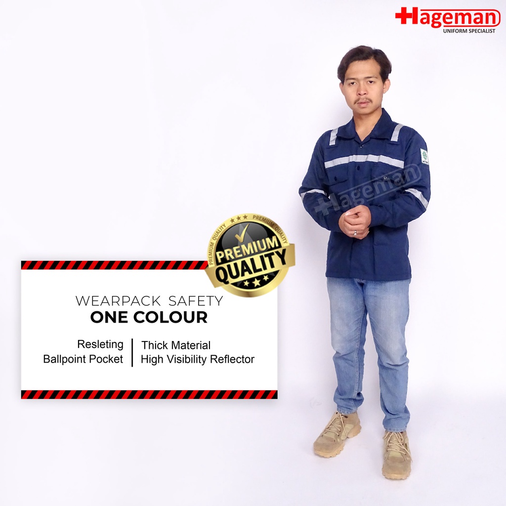 Wearpack Safety One Color Atasan Warna Biru Navy (HG.WAT-15)
