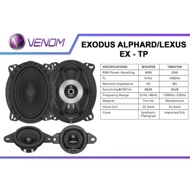 Jual Speaker Venom Exodus Toyota Premium EX-TP ALPHARD/LEXUS Speaker ...