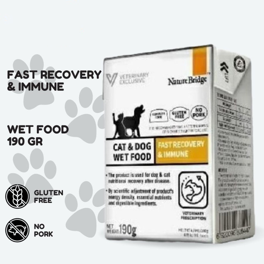 Jual NATURE BRIDGE FAST RECOVERY & IMMUNE Wet Food Cat & Dog 190 gr ...