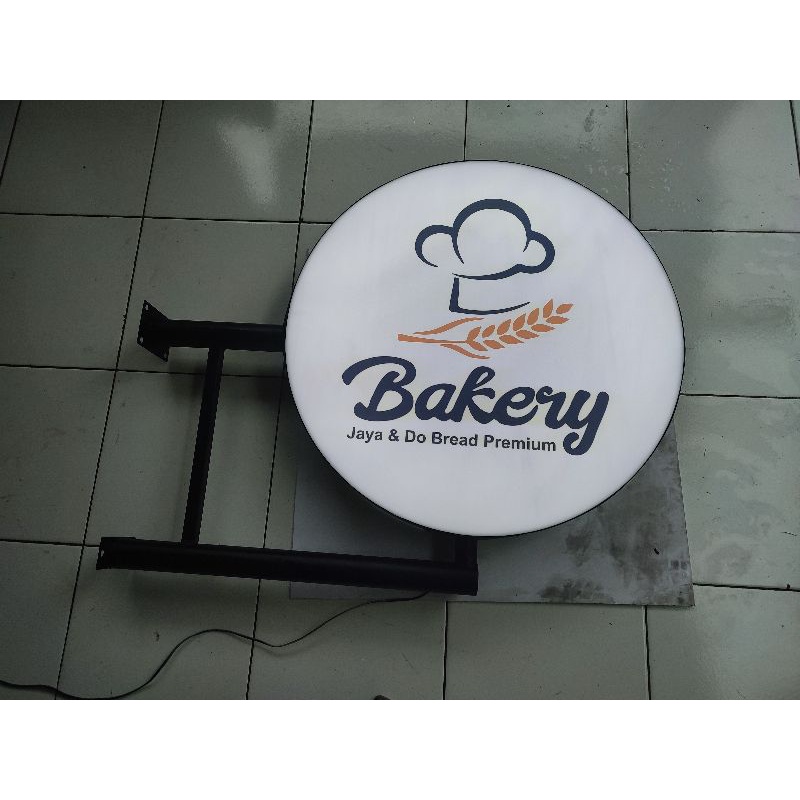 Jual Neon Box Bulat 50cm Akrilik 2 Sisi Nyala | Shopee Indonesia