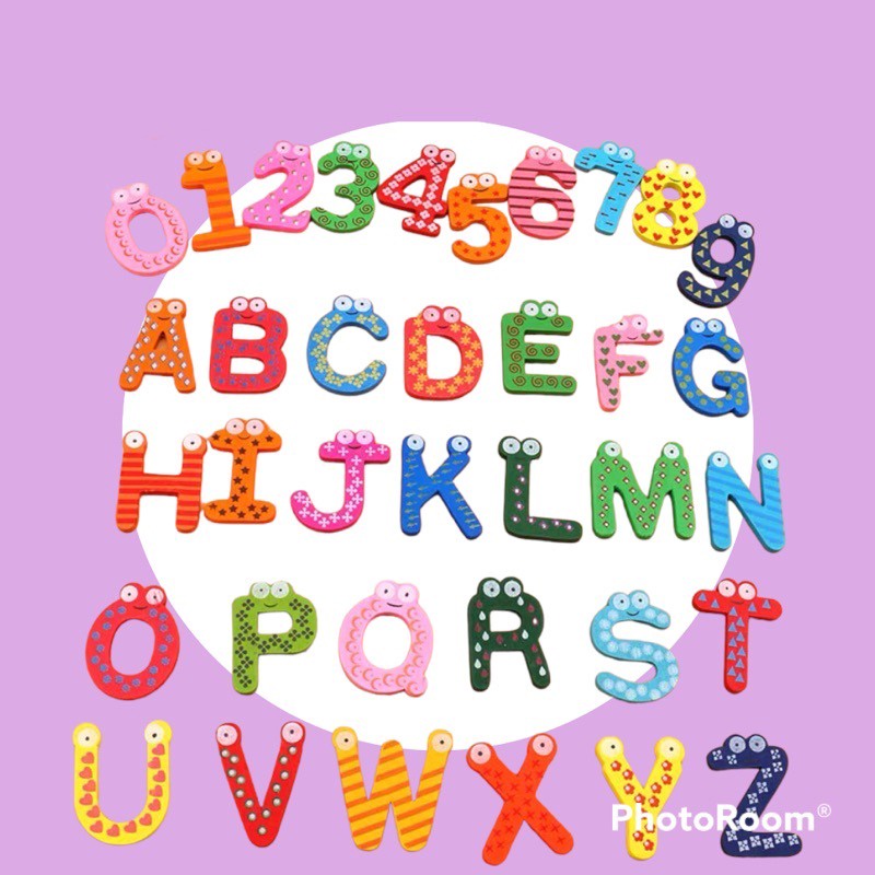 Jual Magnet Angka Magnet huruf Alphabet Tempelan Kulkas besi Learning ...