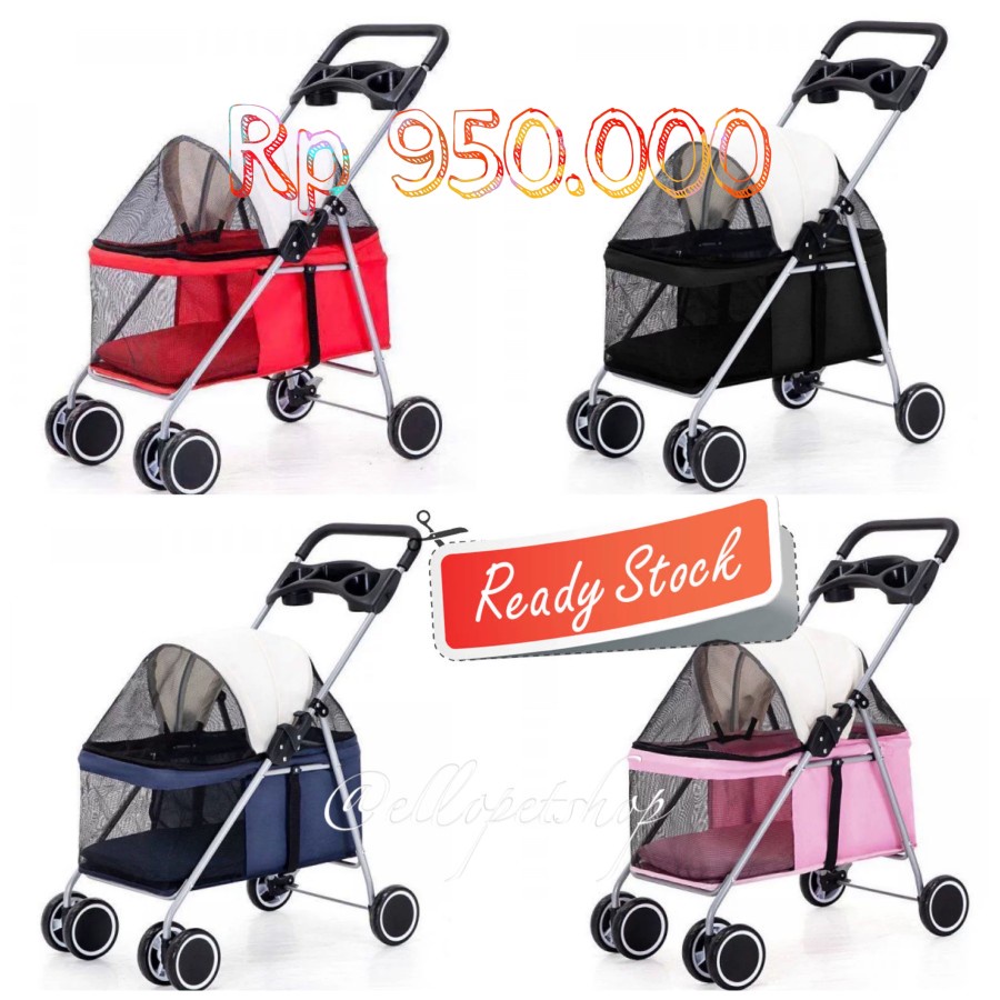 Jual PET STROLLER MURAH/ STROLLER ANJING / STROLLER KUCING BEBAN 20kg ...