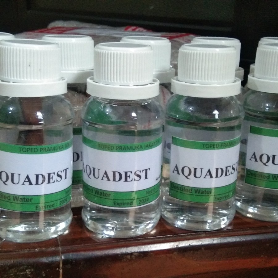 Jual Akuadest 100ml higienis rumah sakit// Aquadest 100ml botol tutup ...