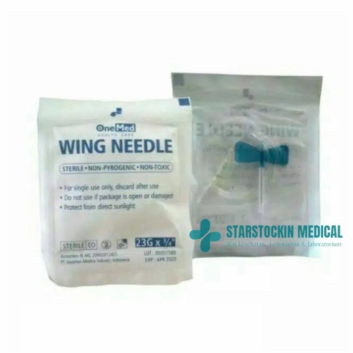 Jual Wing Needle Onemed 23 G Jarum Suntik Jarum Kupu Infus Scalp Vein | Shopee Indonesia