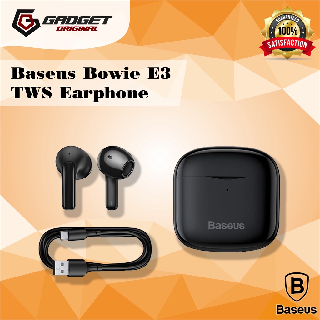 Jual BASEUS E3 TRUE WIRELESS BLUETOOTH EARPHONE EARBUDS TWS BOWIE ...