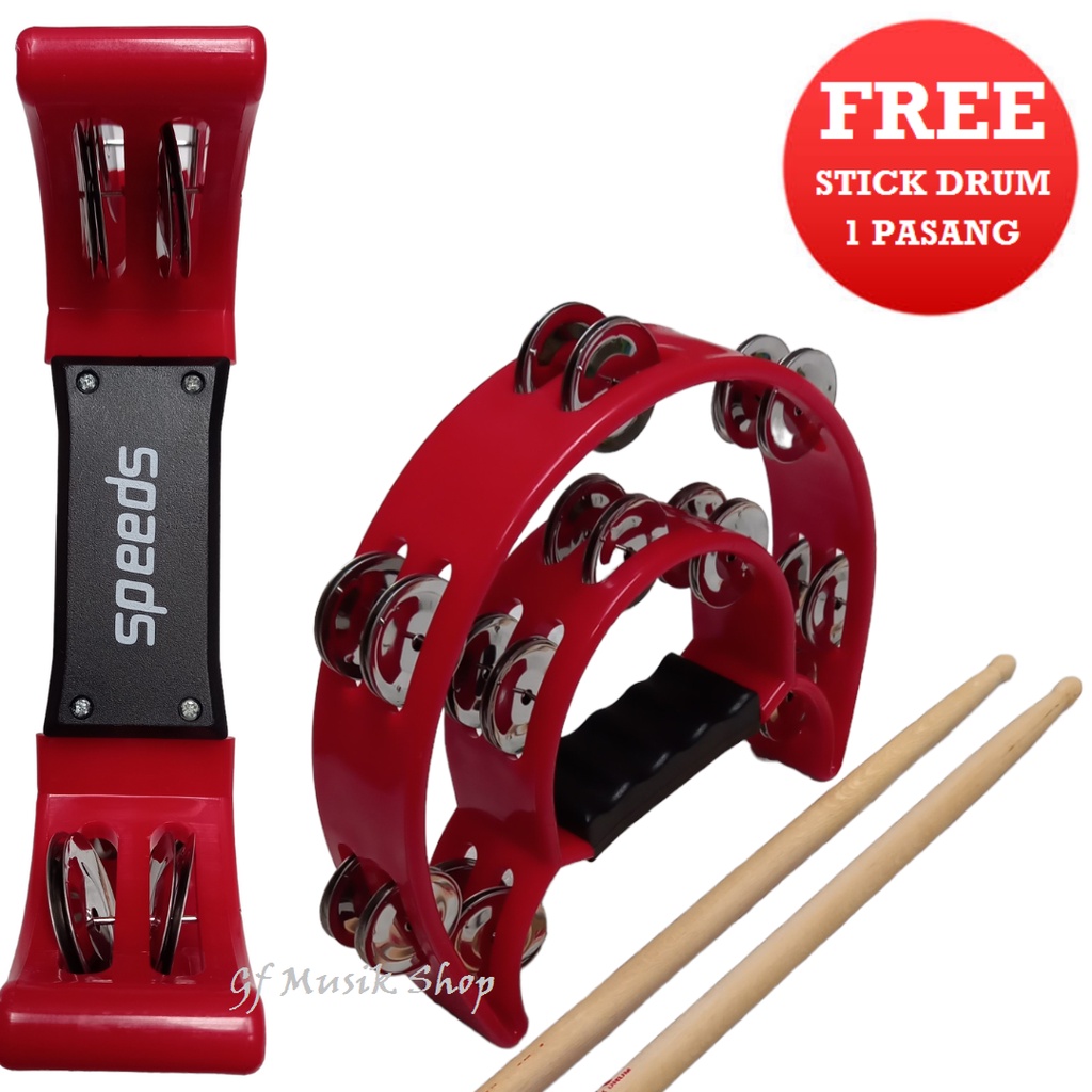 Jual Tamborin Dobel Ring Tambourine Double Ring Bahan Tebal Kecrekan ...