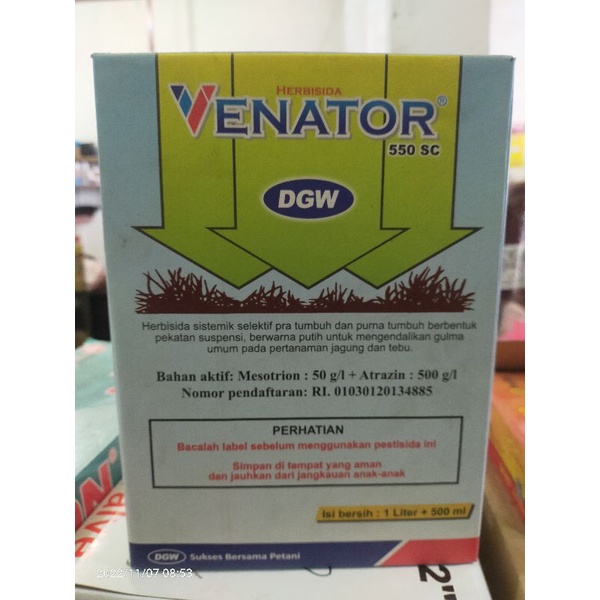 Jual Herbisida selektif venator 550 SC bahan aktif: mesotrion 50 g/l ...