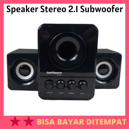 Jual Speaker Stereo 2.1 with Subwoofer & USB Power / Speaker Spiker ...