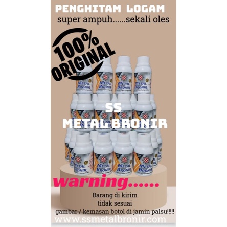 Jual SS Metal Bronir 250ml original (penghitam logam Kuningan dan besi ...