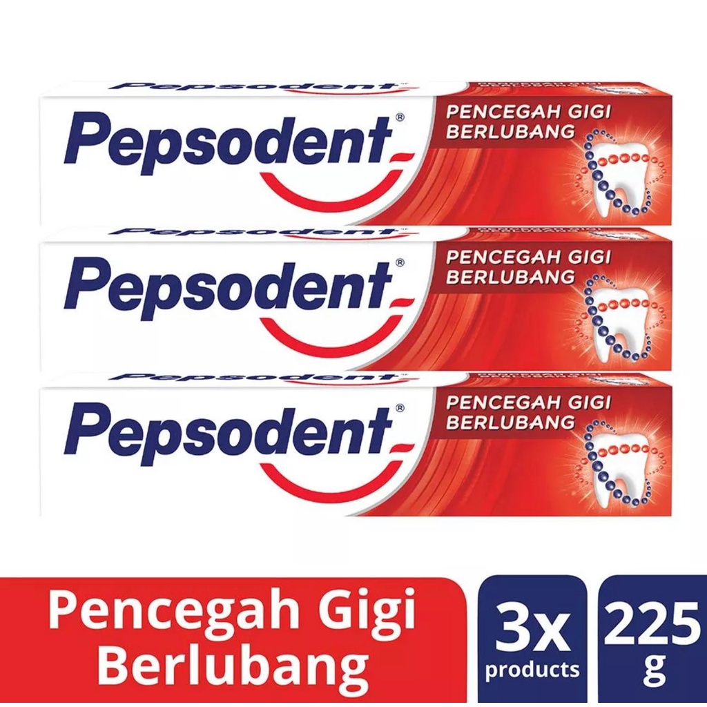 Jual Pepsodent Pencegah Gigi Berlubang Pasta Gigi 225G Odol Pepsodent ...