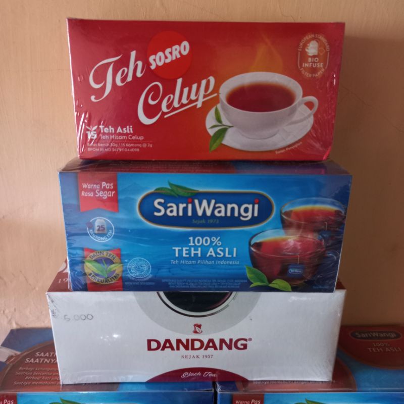 Jual Teh Celup Sosro, Sariwangi, Teh Hitam Dandang | Shopee Indonesia