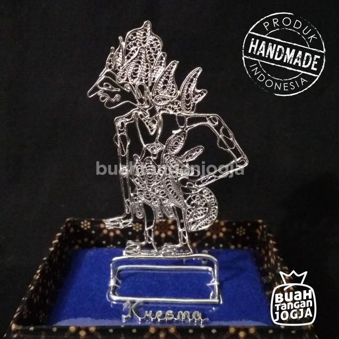 Jual Miniatur Wayang Kresna Lapis Perak - Kerajinan Khas Kotagede Jogja | Shopee Indonesia