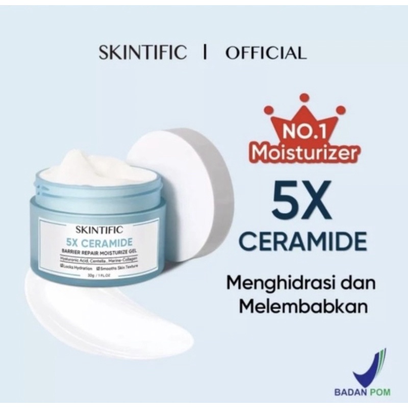 Jual Moisturizer Skintific 5x Ceramide crem muka gel 30g BPOM | Shopee ...