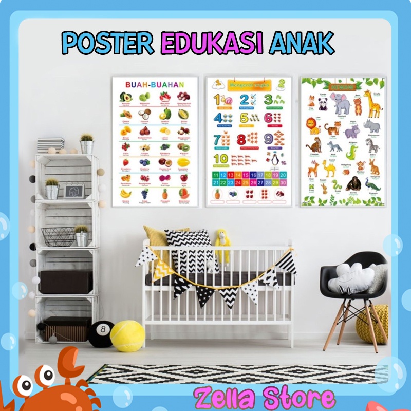 Jual POSTER PENDIDIKAN EDUKASI ANAK USIA BALITA BATITA PAUD TK SD SERI ...